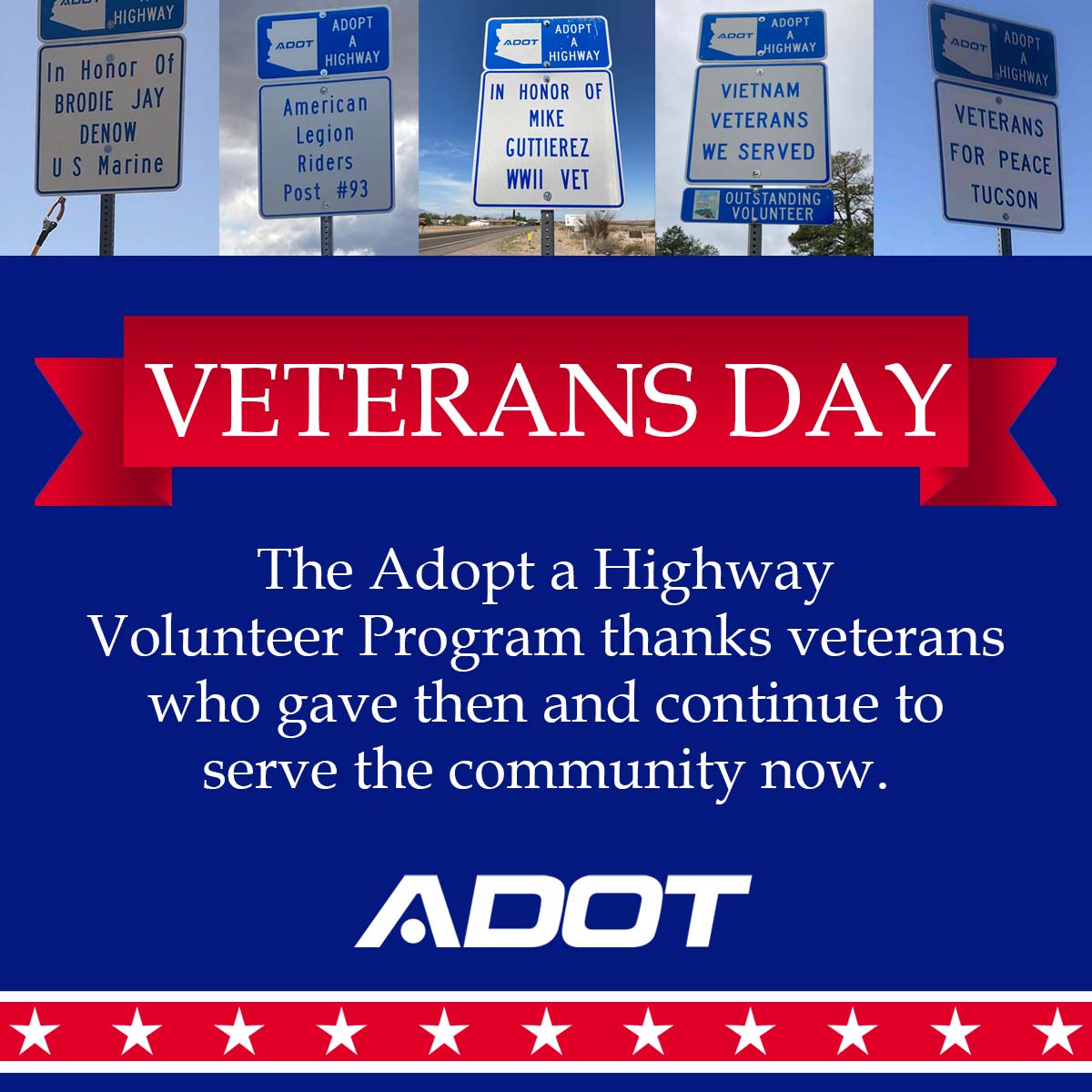 Adopt a Highway: Thank you, veteran volunteers | Department of Transportation